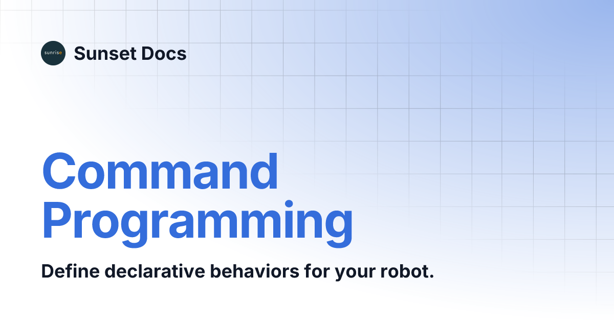Command Programming | Sunset Docs